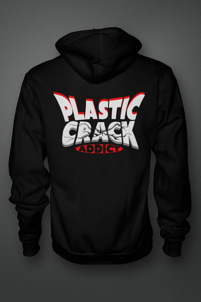 "PLASTIC CRACK ADDICT" - Zip-Up Hoodie | Sculptomo Designs – Sculptomo Toys